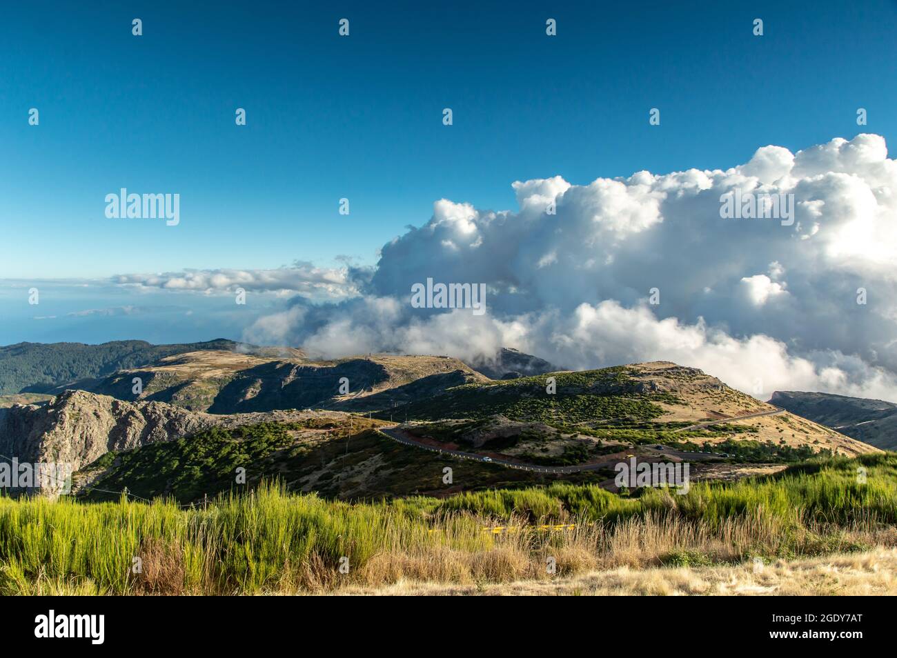 Landscape of mountains in Madera island Stock Photo - Alamy