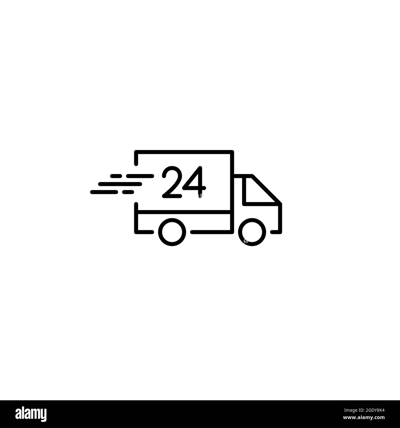 24 hour delivery icon. Pixel perfect, editable stroke Stock Vector ...