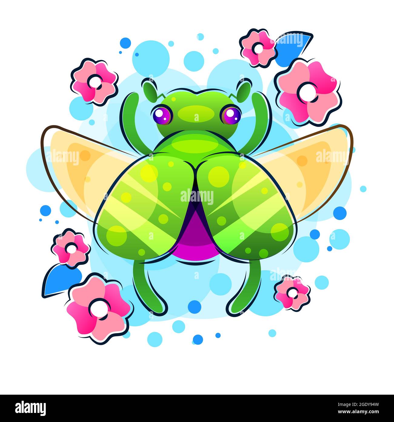 Boho tattoo. Blackwork Scarab beetle, May bug in hipster triangle frame ...