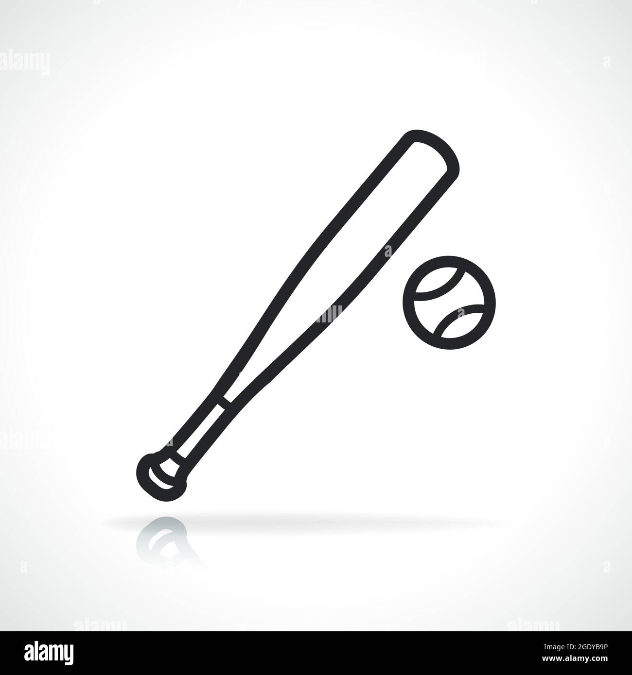 Baseball bat icon linear Stock Vector Images - Alamy