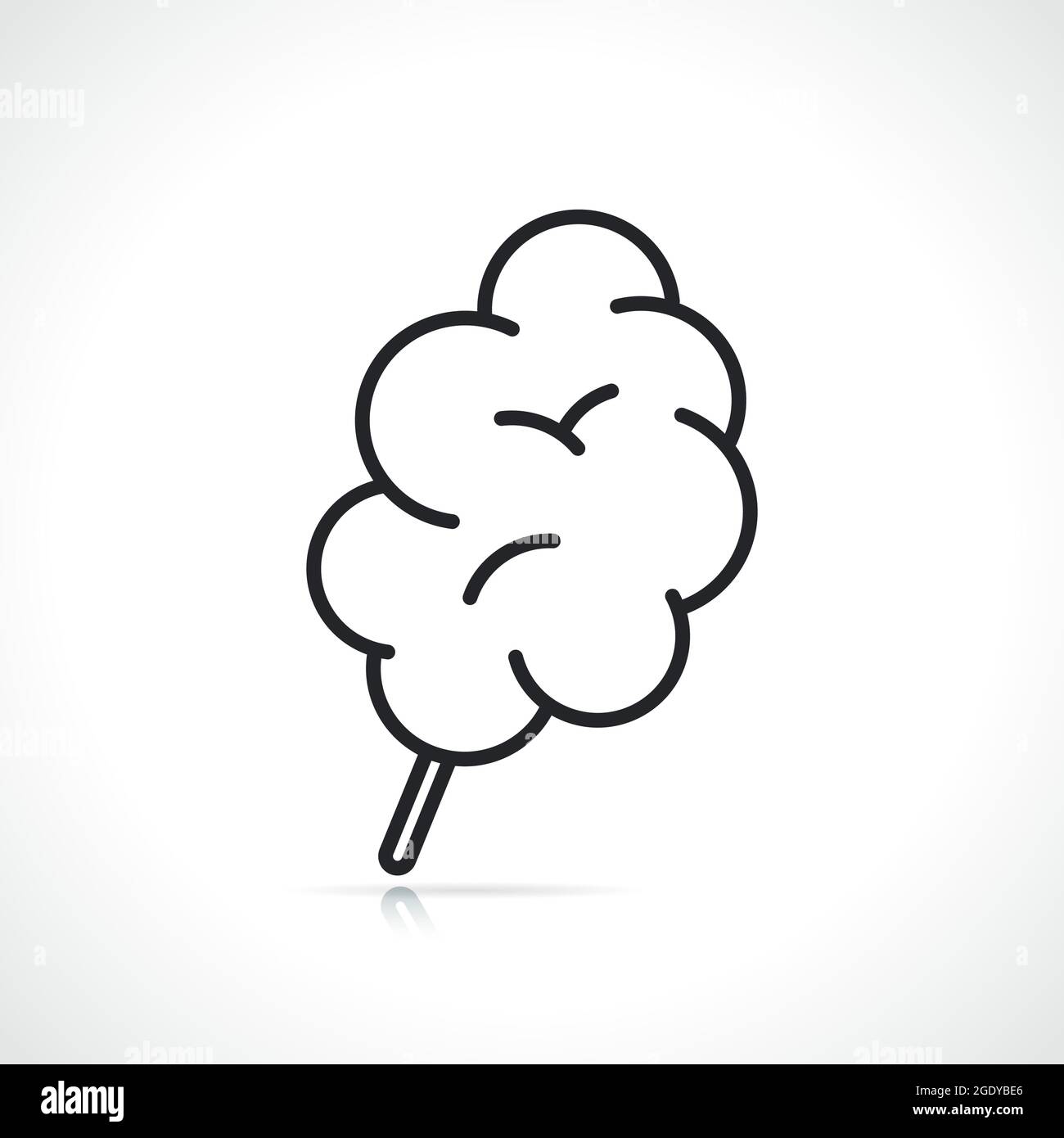 candy cotton thin line icon isolated design Stock Vector Image & Art ...