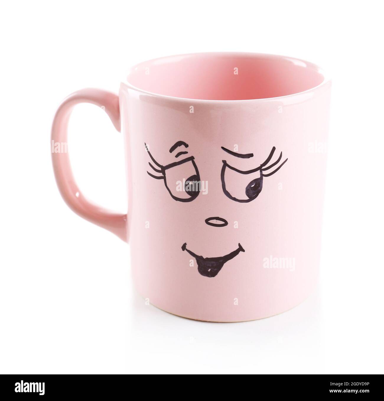 Emotional cup isolated on white Stock Photo - Alamy