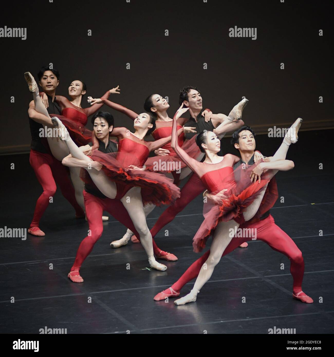 BUSAN, KOREA, SOUTH - Jun 26, 2019: A group of ballet dancers ...