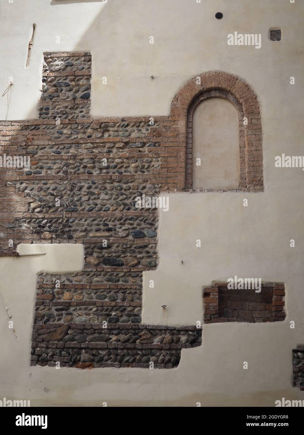 Ancient roman building wall in Turin, Italy Stock Photo - Alamy