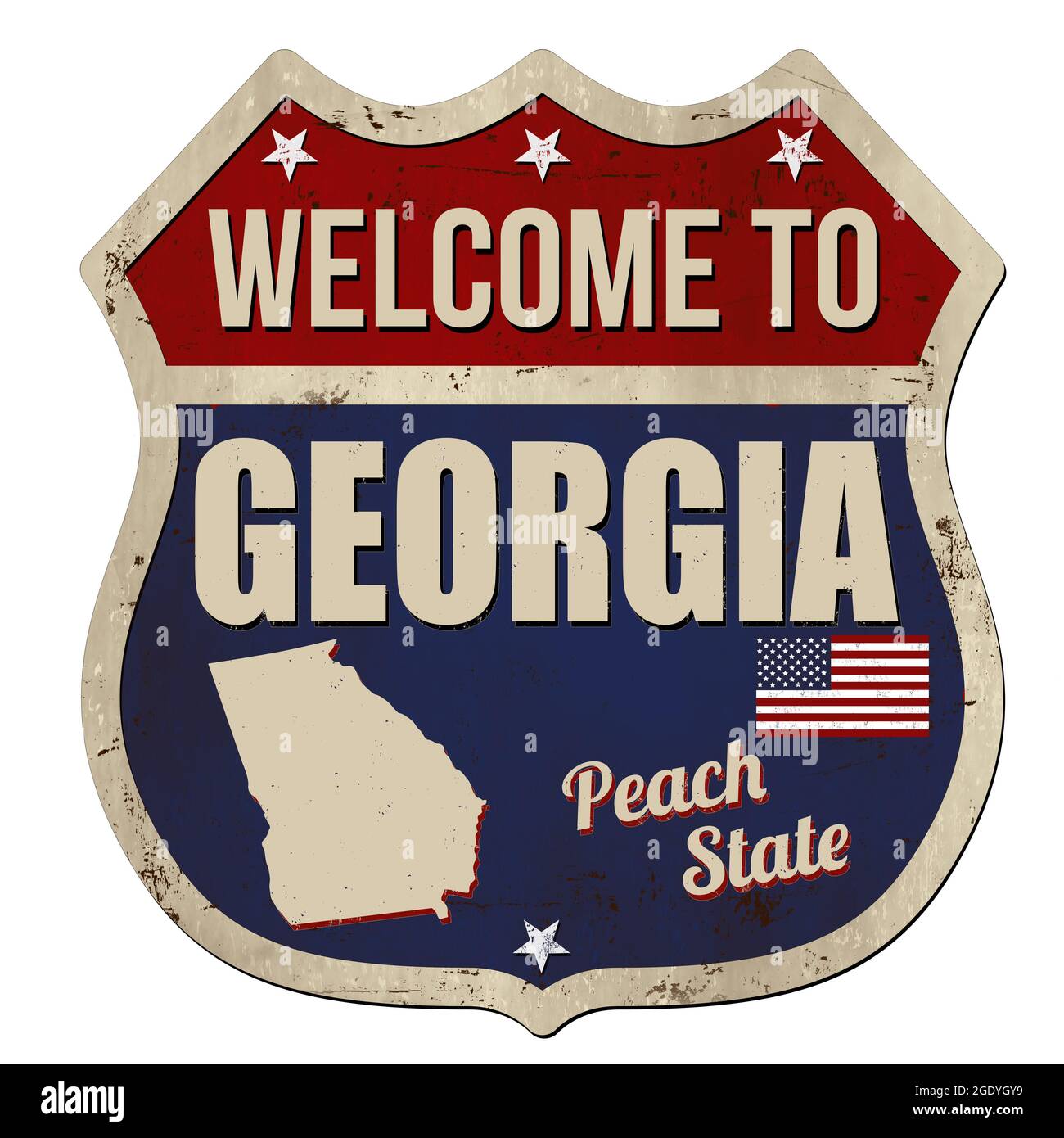 Antique georgia map Cut Out Stock Images & Pictures - Alamy