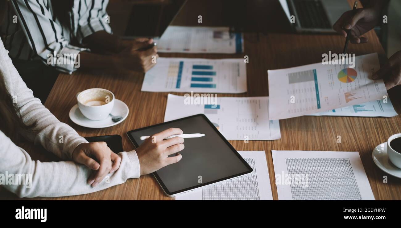 Brainstorming at office briefing concept. Group of Business woman ...