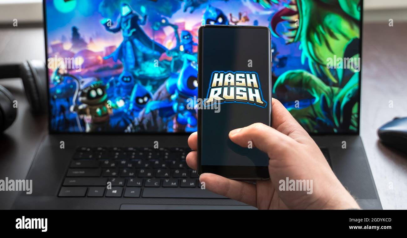 Russia Moscow 30.05.2021.Logo, screenshot of blockchain nft ethereum ...