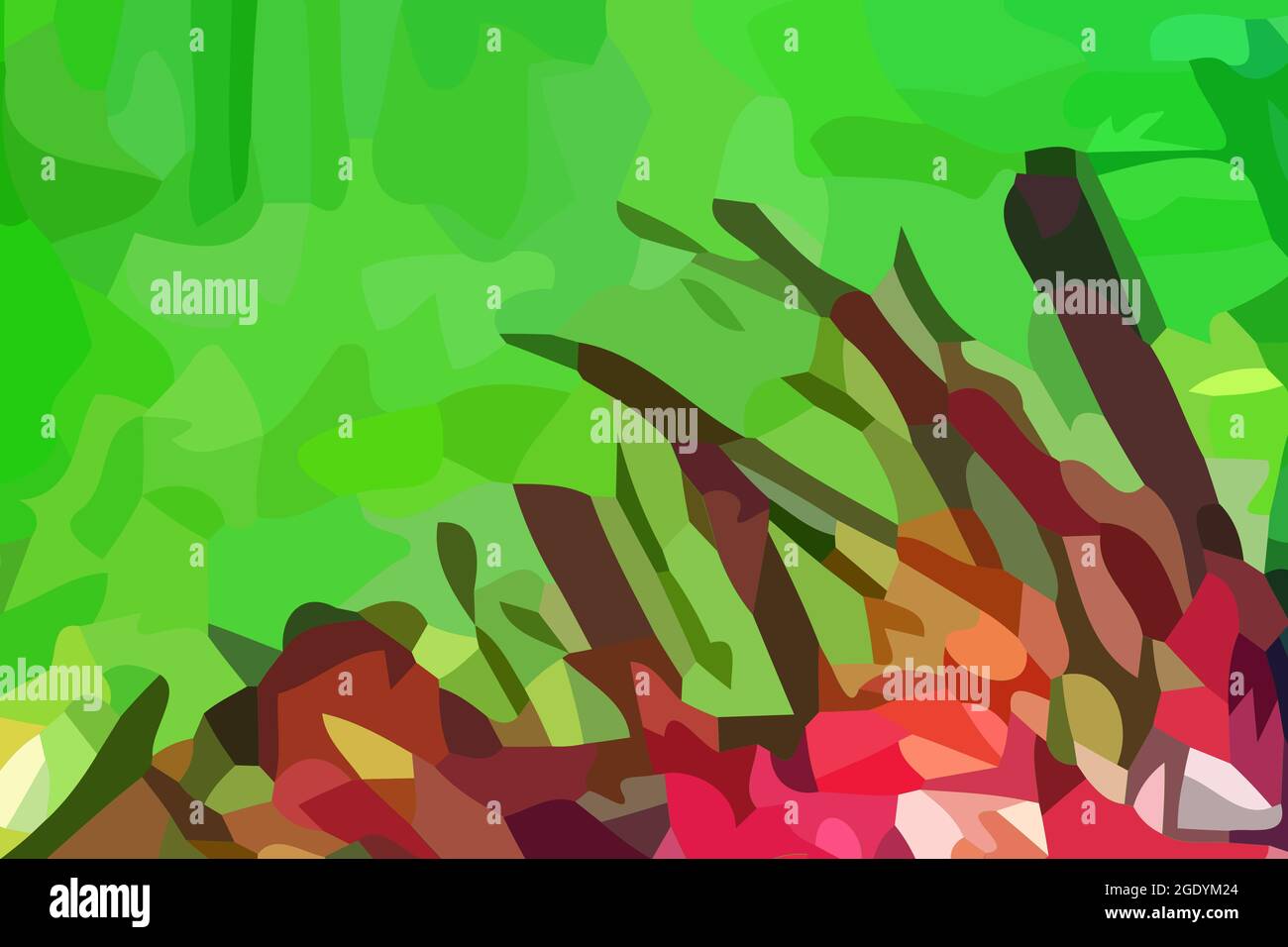 Colorful dynamic background. Abstract vector.Digital painting. 2D ...
