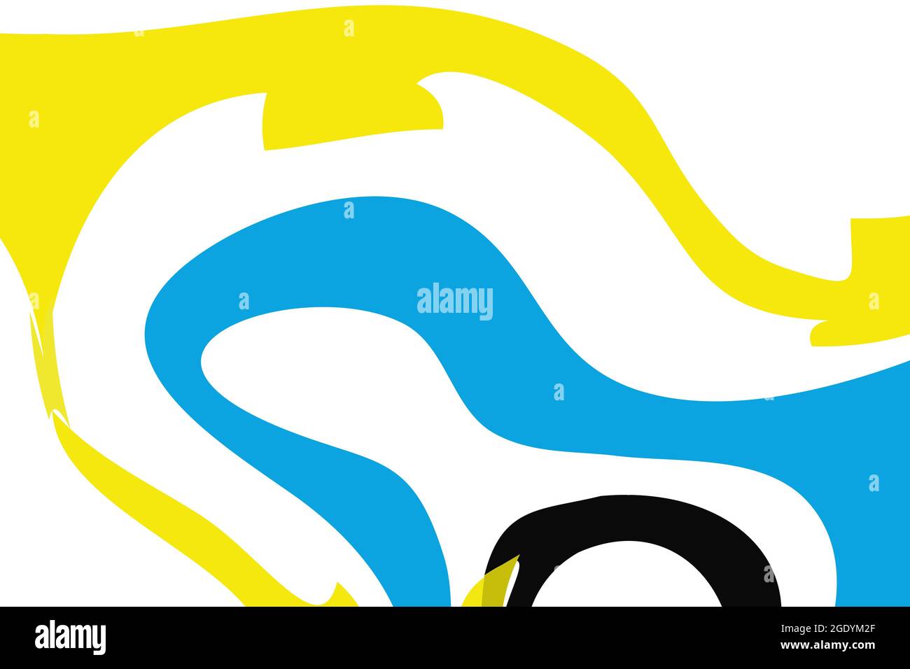 Yellow and black dynamic background. Abstract vector.Digital curve ...