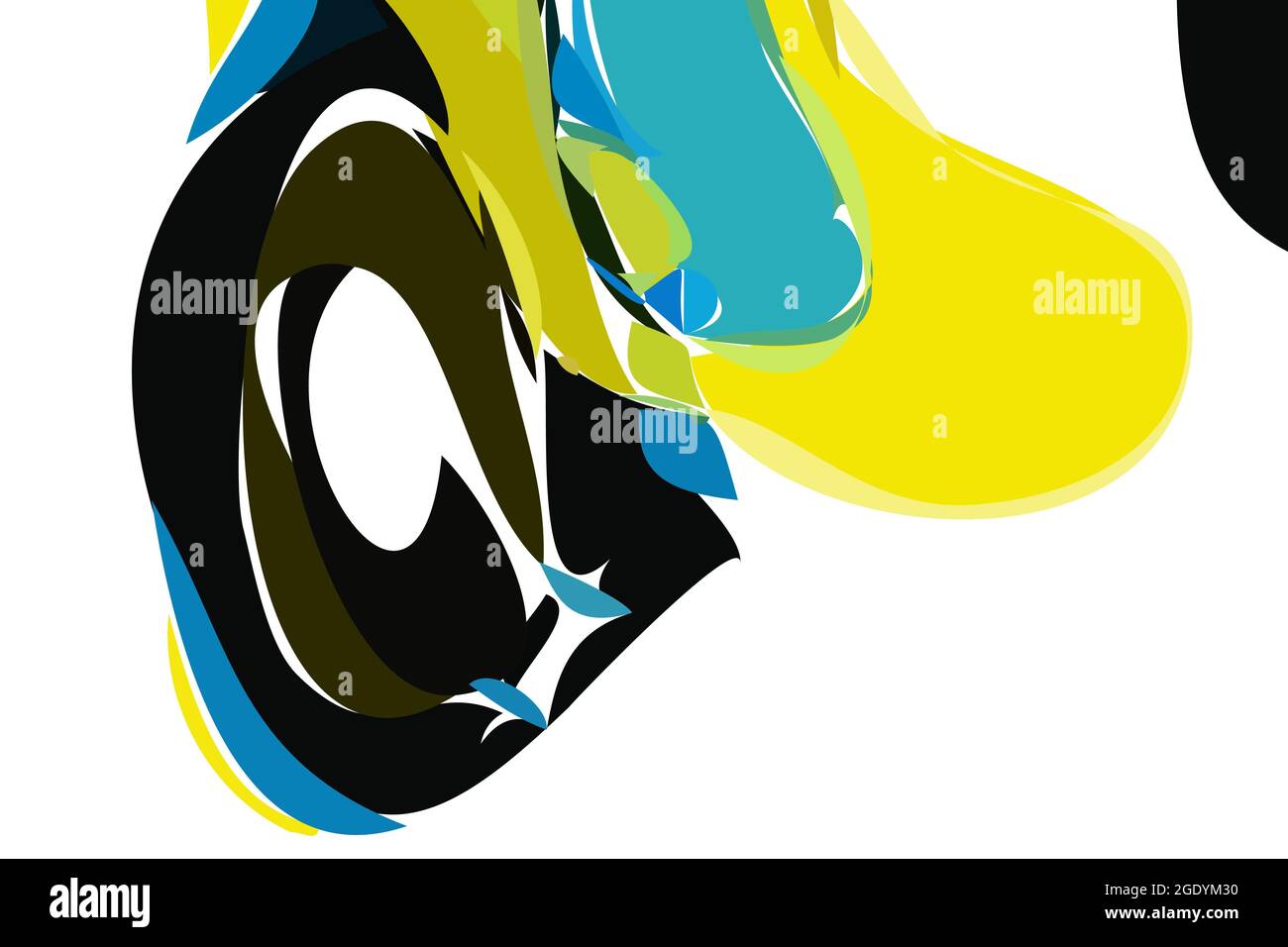 Yellow and black dynamic background. Abstract vector.Digital curve ...