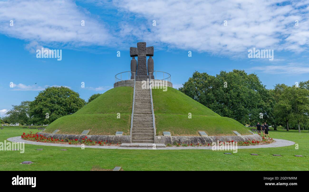 La Cambe, France - 08 03 2021: Normandy German military cemetery and ...