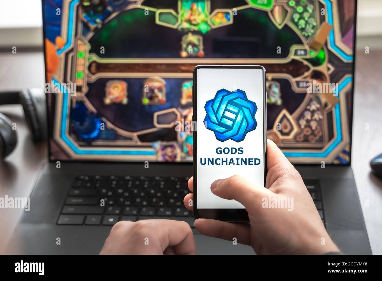 Russia Moscow 30.05.2021.Logo, screenshot of blockchain nft ethereum ...