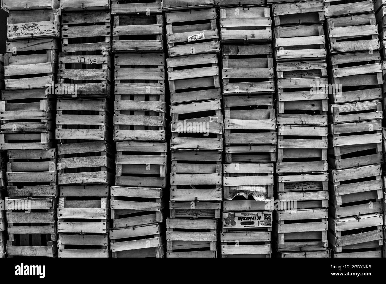Wooden warehouse Black and White Stock Photos & Images - Alamy