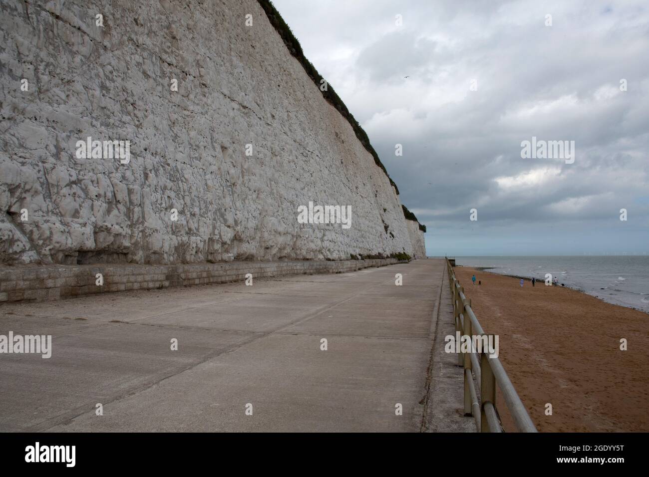 The concrete walkway leading to Dumpton Gap, the beach midway between ...