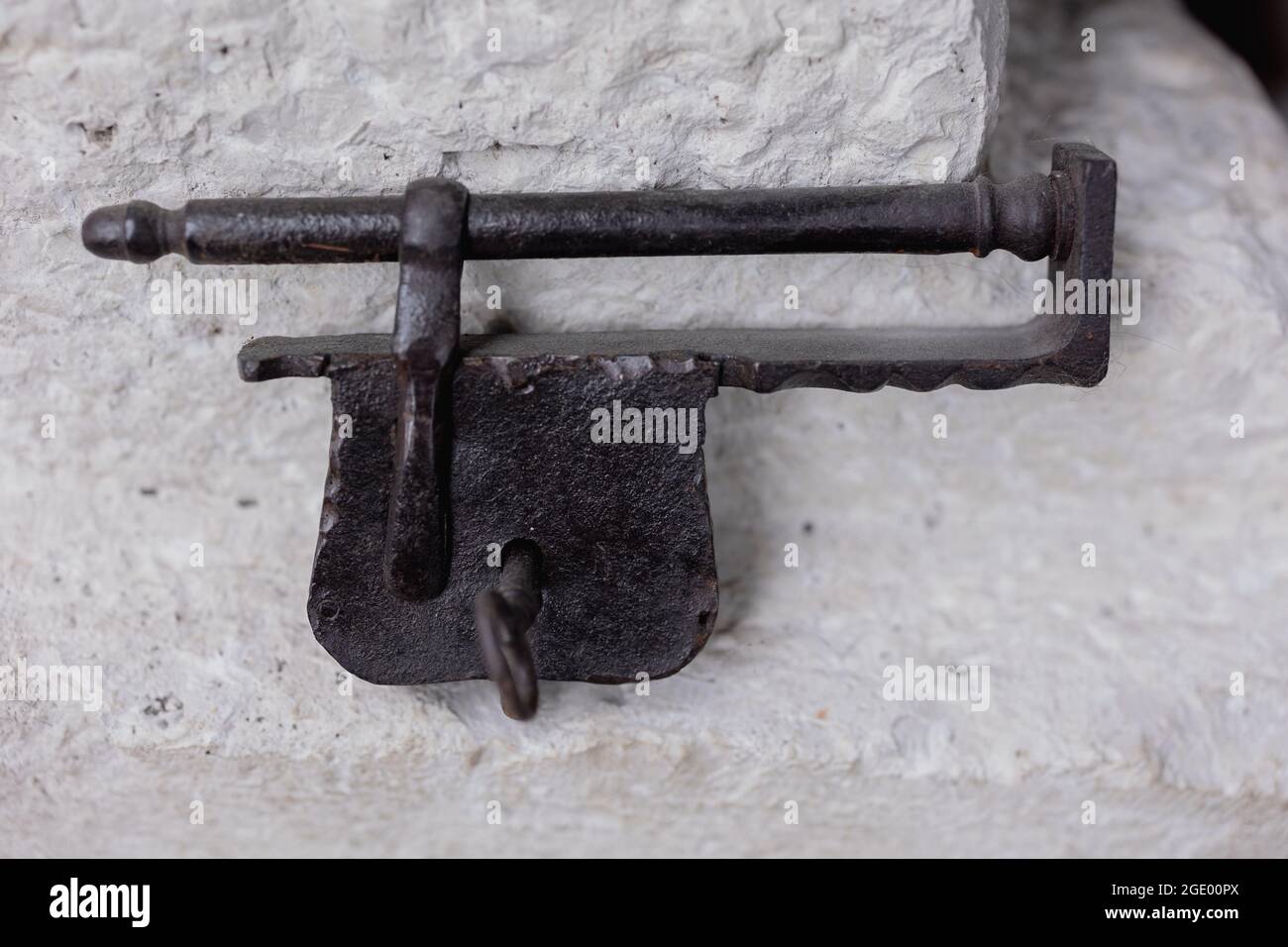 An old fashioned metal lock Stock Photo - Alamy