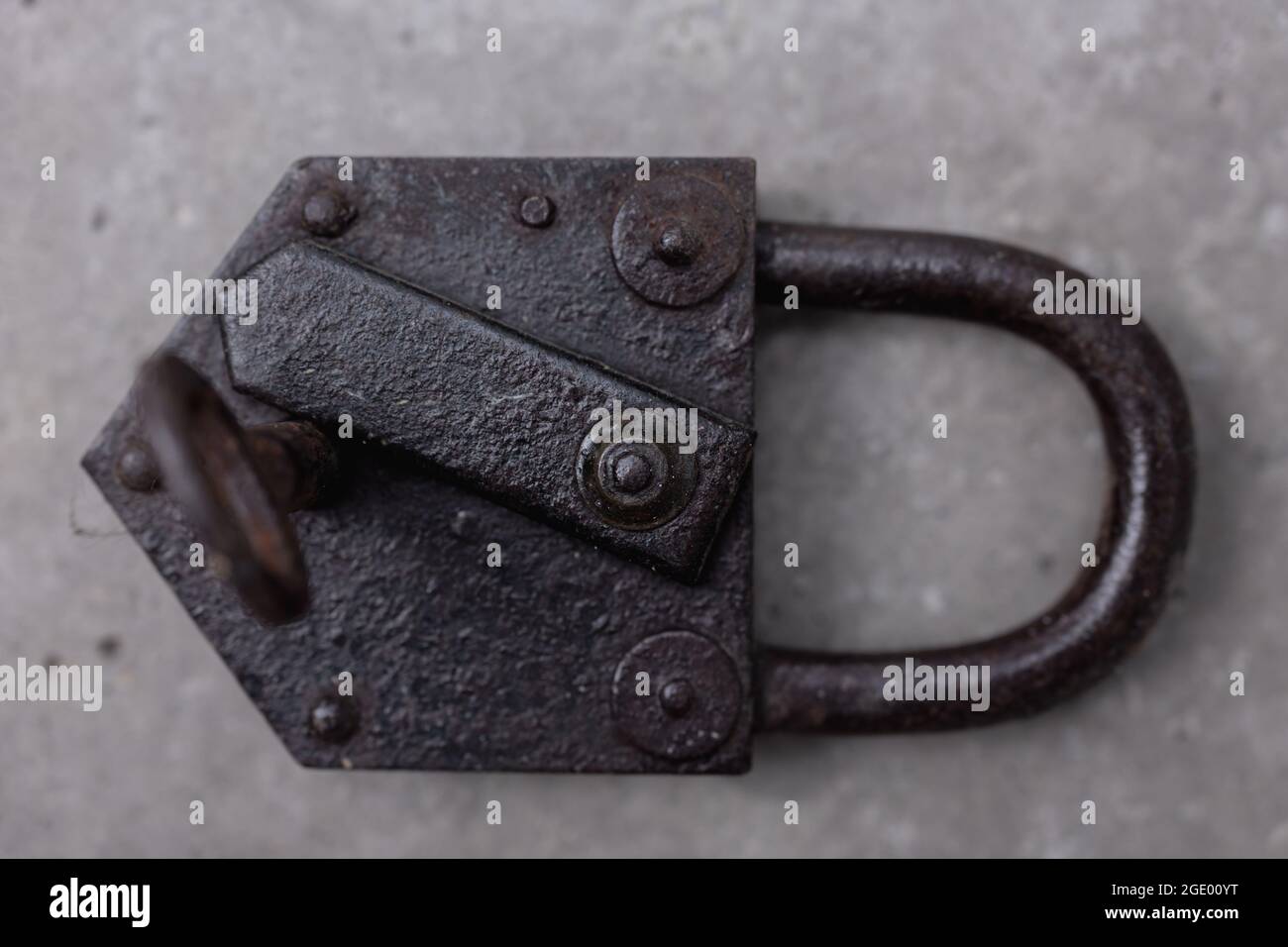 An old fashioned metal lock Stock Photo - Alamy