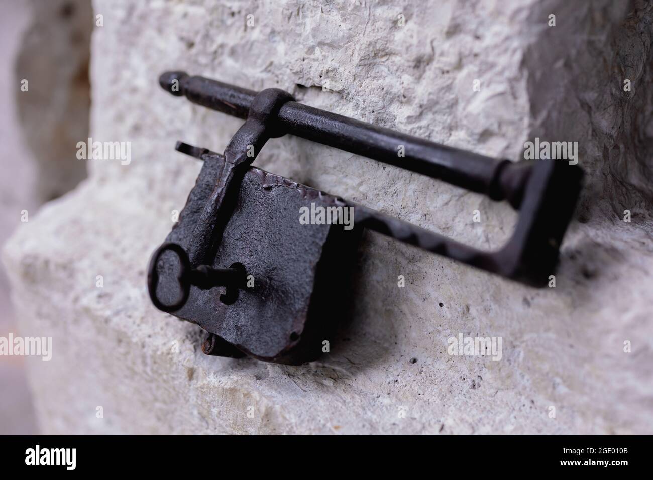 An old fashioned metal lock Stock Photo - Alamy