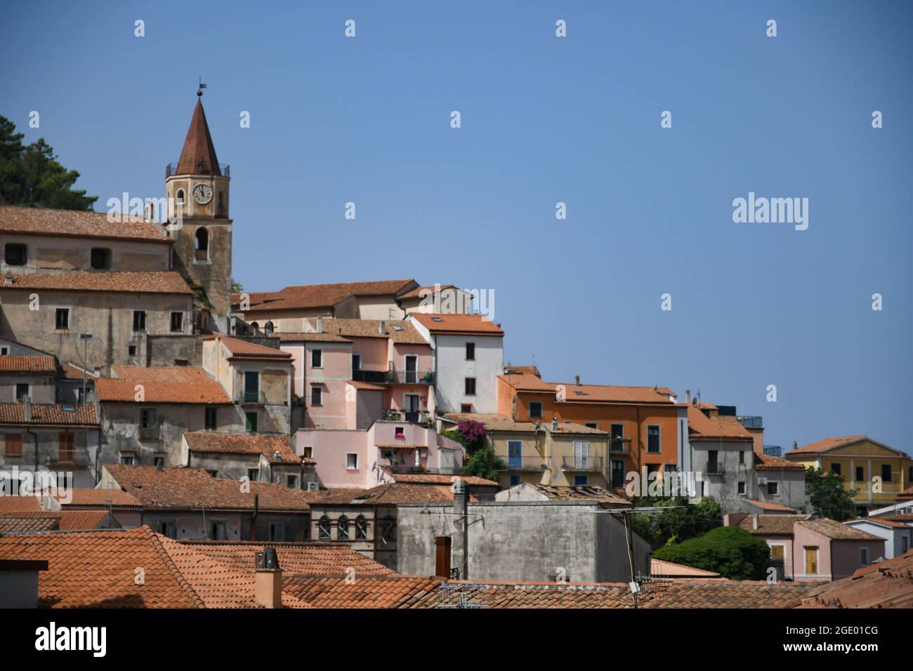 Panoramic view of Maratea, a medieval town in the Basilicata region ...