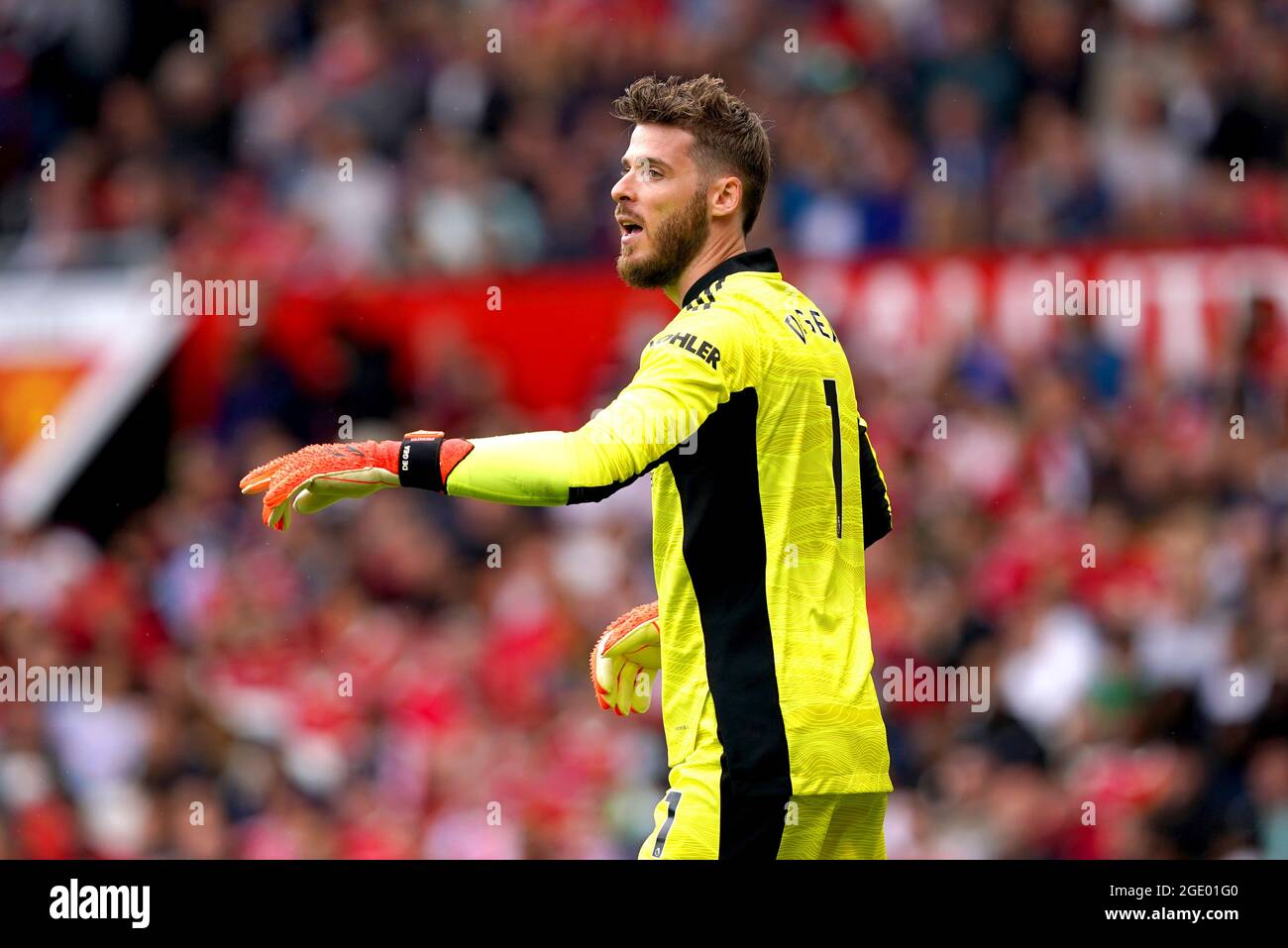 Manchester United goalkeeper David de Gea during the Premier League ...