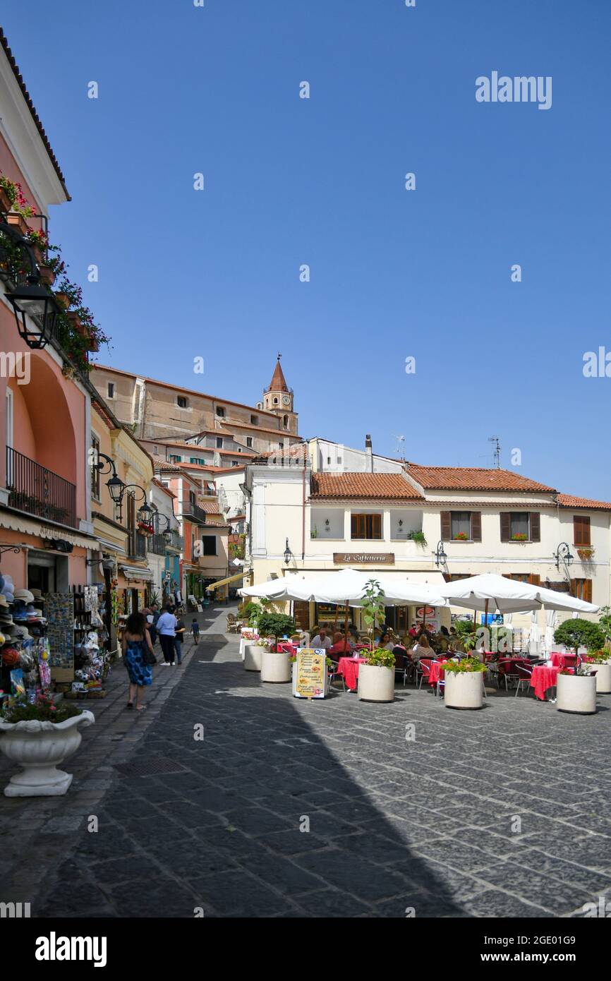 A street in the historic center of Maratea, a medieval town in the ...