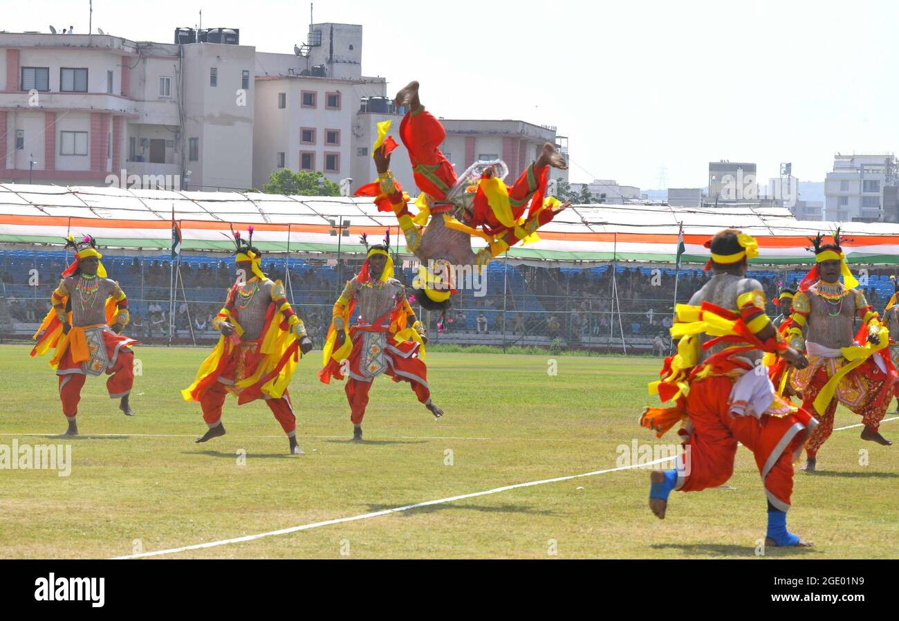 Jaipur, Rajasthan, India, August 15, 2021: Rajasthani artists perform ...
