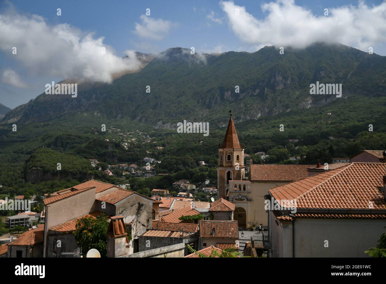Panoramic view of Maratea, a medieval town in the Basilicata region ...
