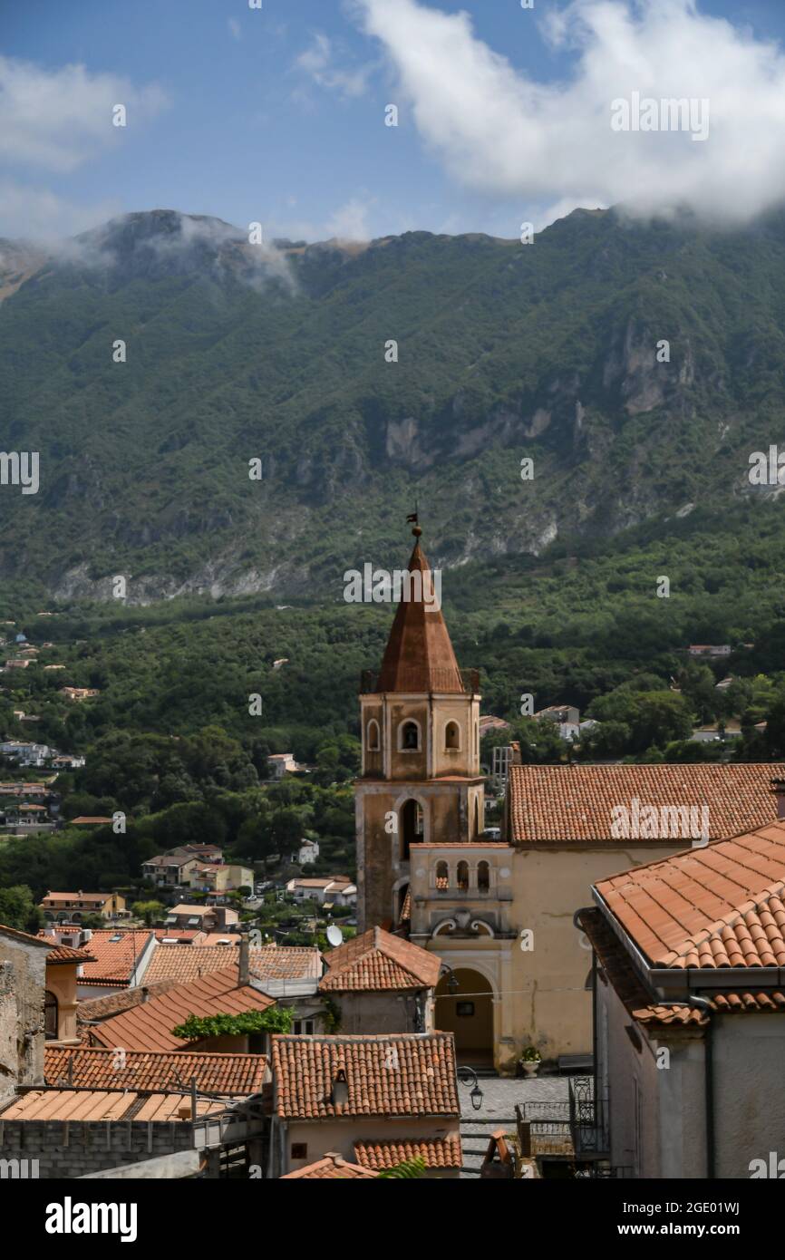 Panoramic view of Maratea, a medieval town in the Basilicata region ...