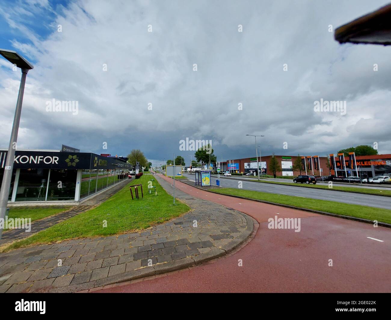 commercial zone at the Hoofdweg in Capelle aan den IJssel the ...
