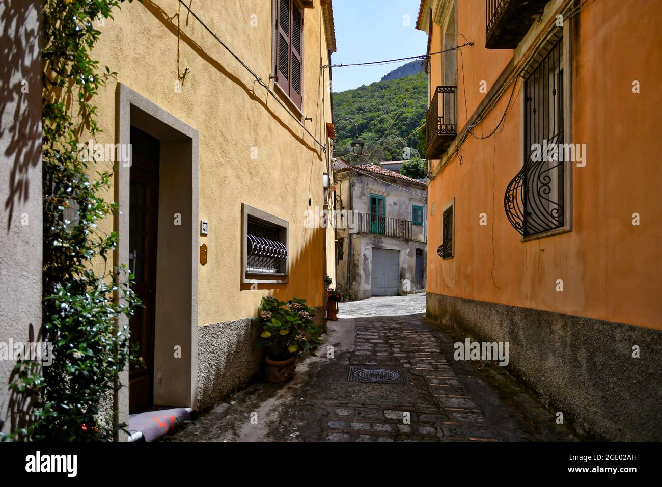 A street in the historic center of Maratea, a medieval town in the ...