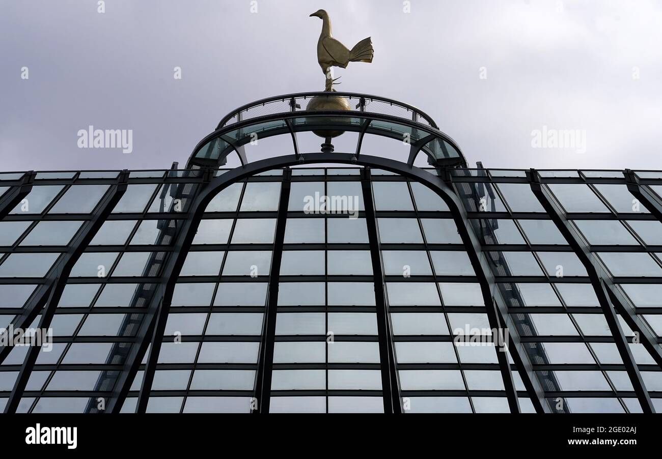 The golden cockerel statue above the ground before the Premier League ...
