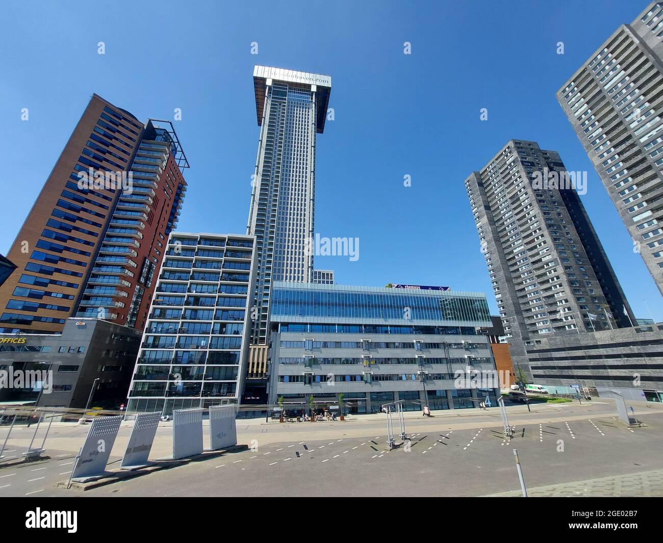 Skyscraper Zalmhaven in the heart of Rotterdam, next to the Erasmus ...