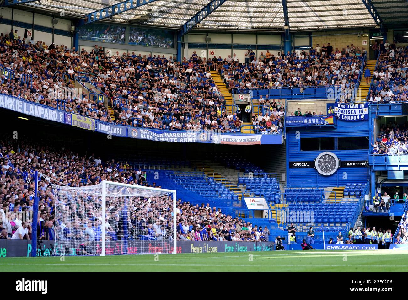 A general view of fans in the stands during the Premier League match at ...