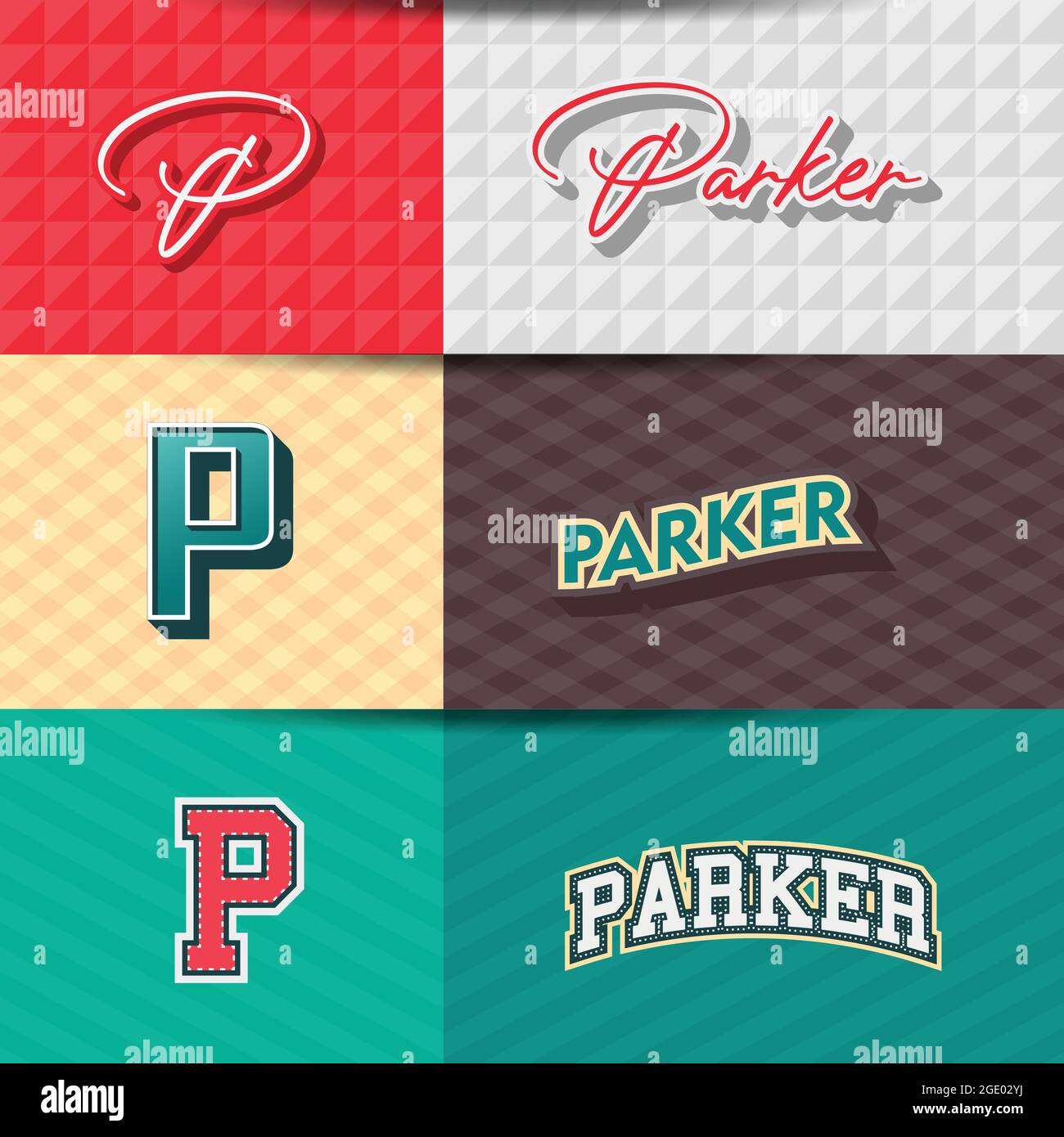 Parker type Stock Vector Images - Alamy