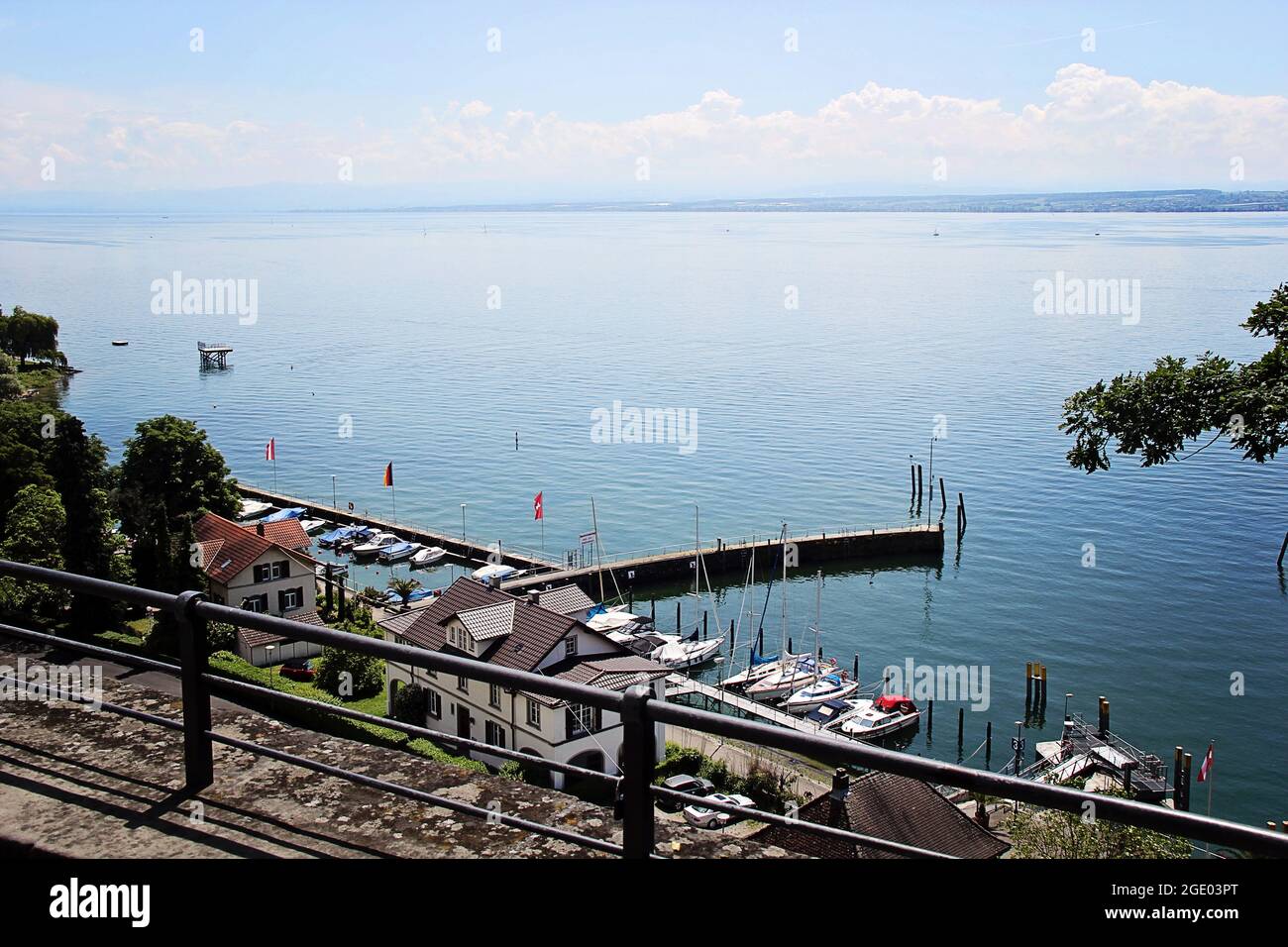Meersburg Port with Boats Stock Photo - Alamy