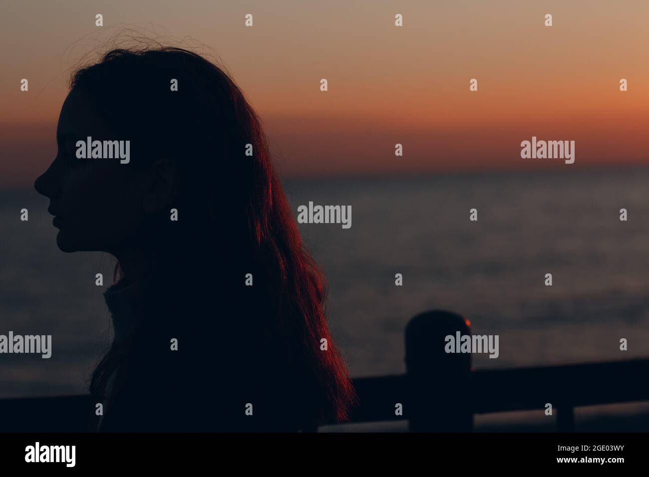 Beautiful portrait profile sunset hi-res stock photography and images ...