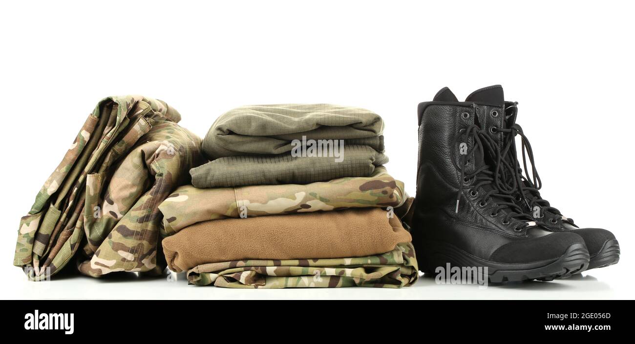 Army uniform, isolated on white Stock Photo - Alamy