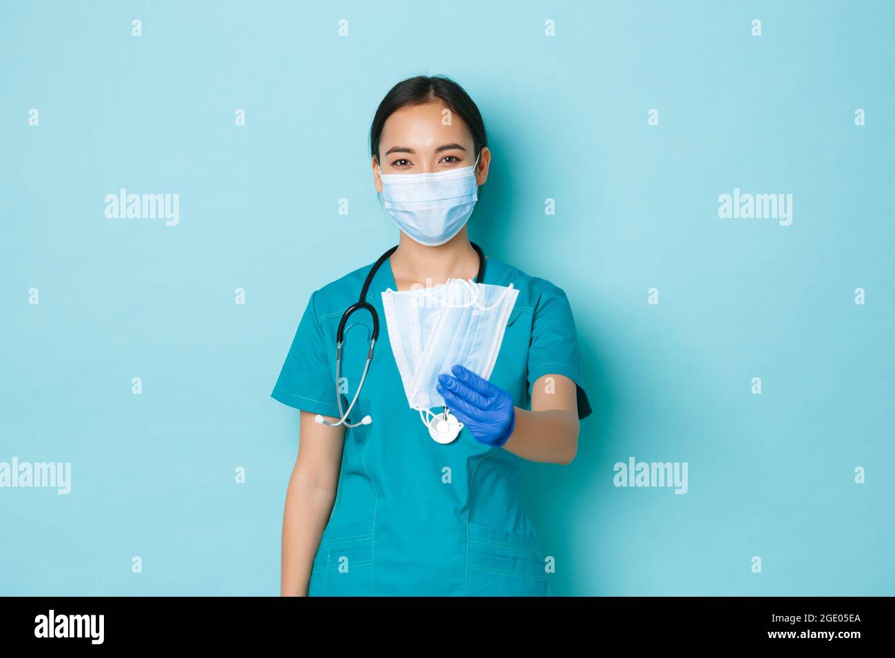 Covid-19, social distancing and coronavirus pandemic concept. Friendly ...