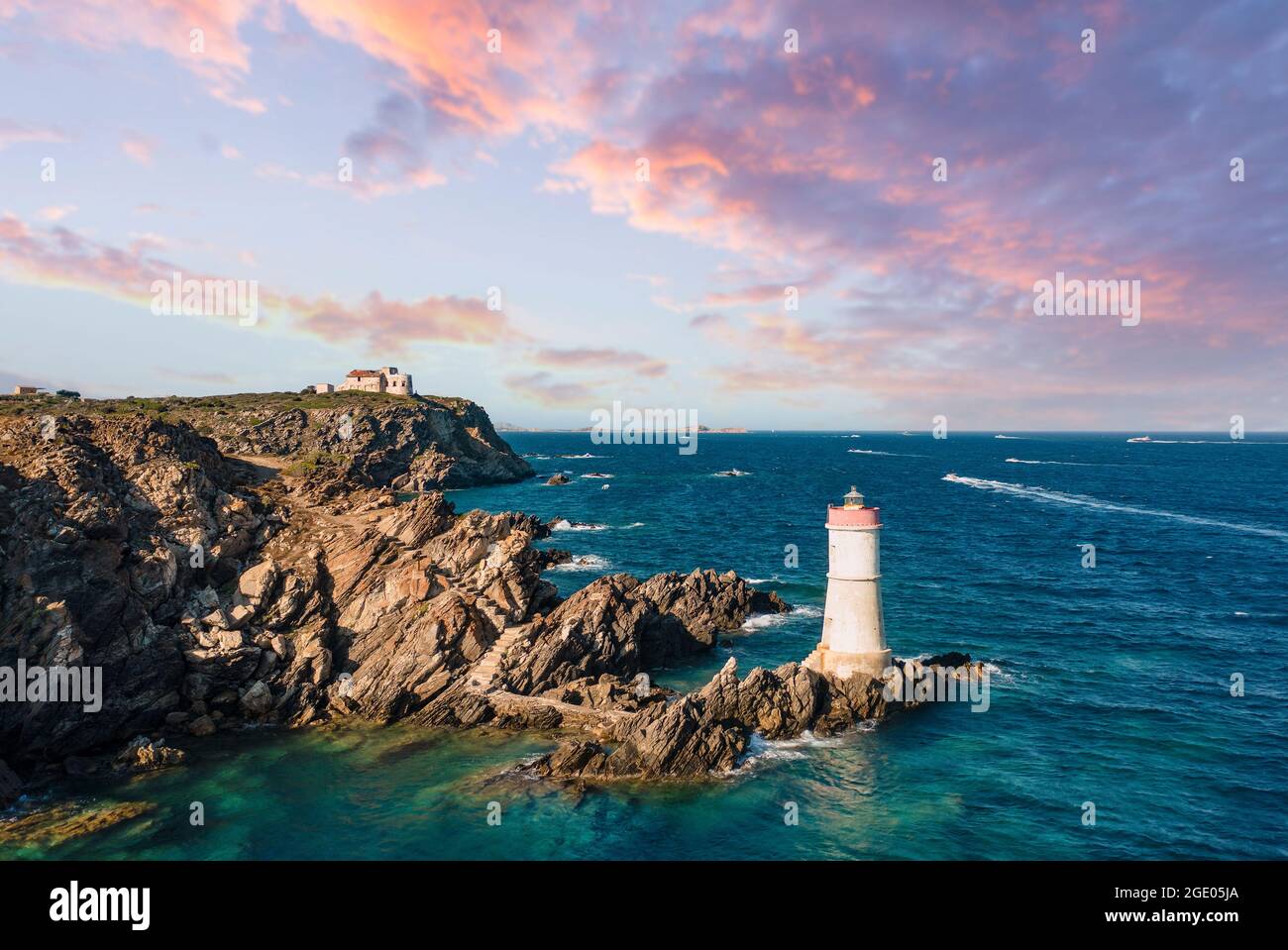 View from above, stunning aerial view of an old and beautiful ...
