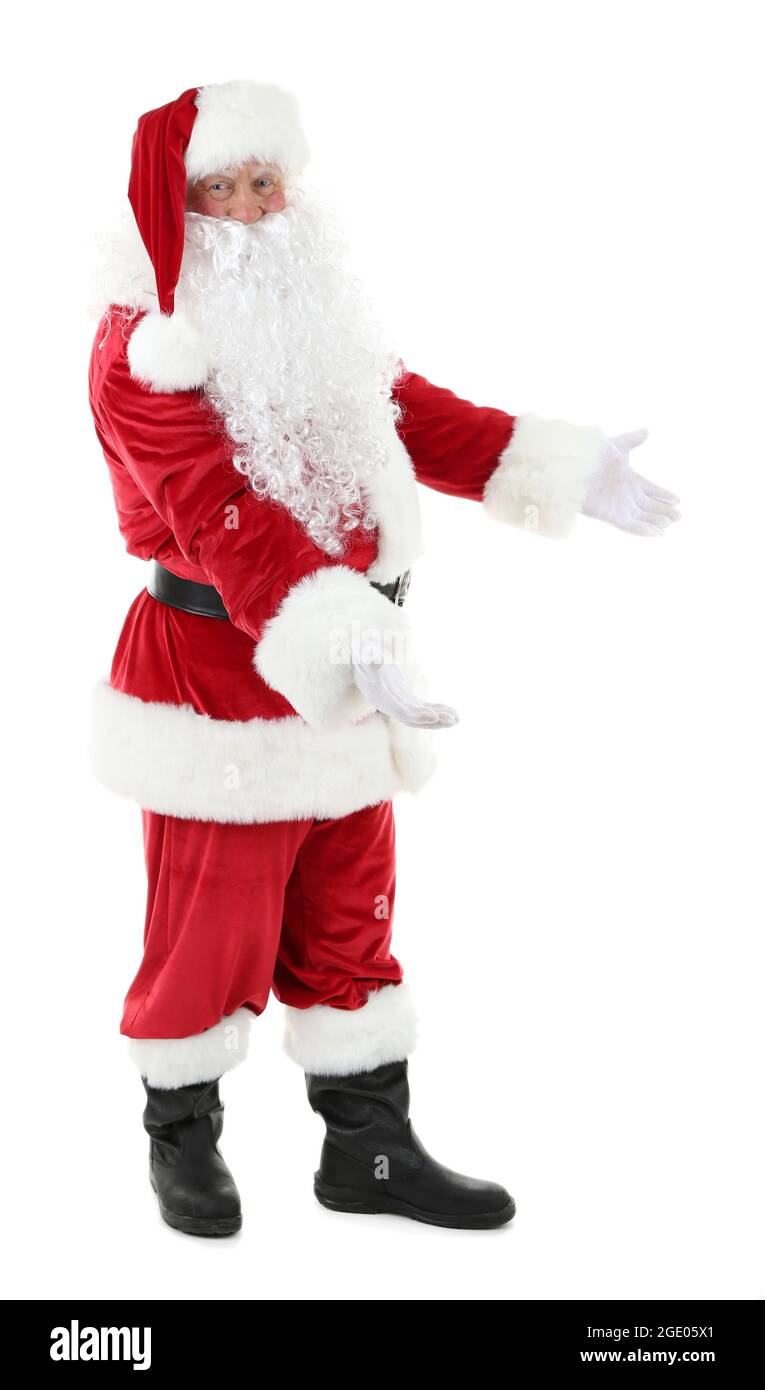 Santa Claus isolated on white background Stock Photo - Alamy