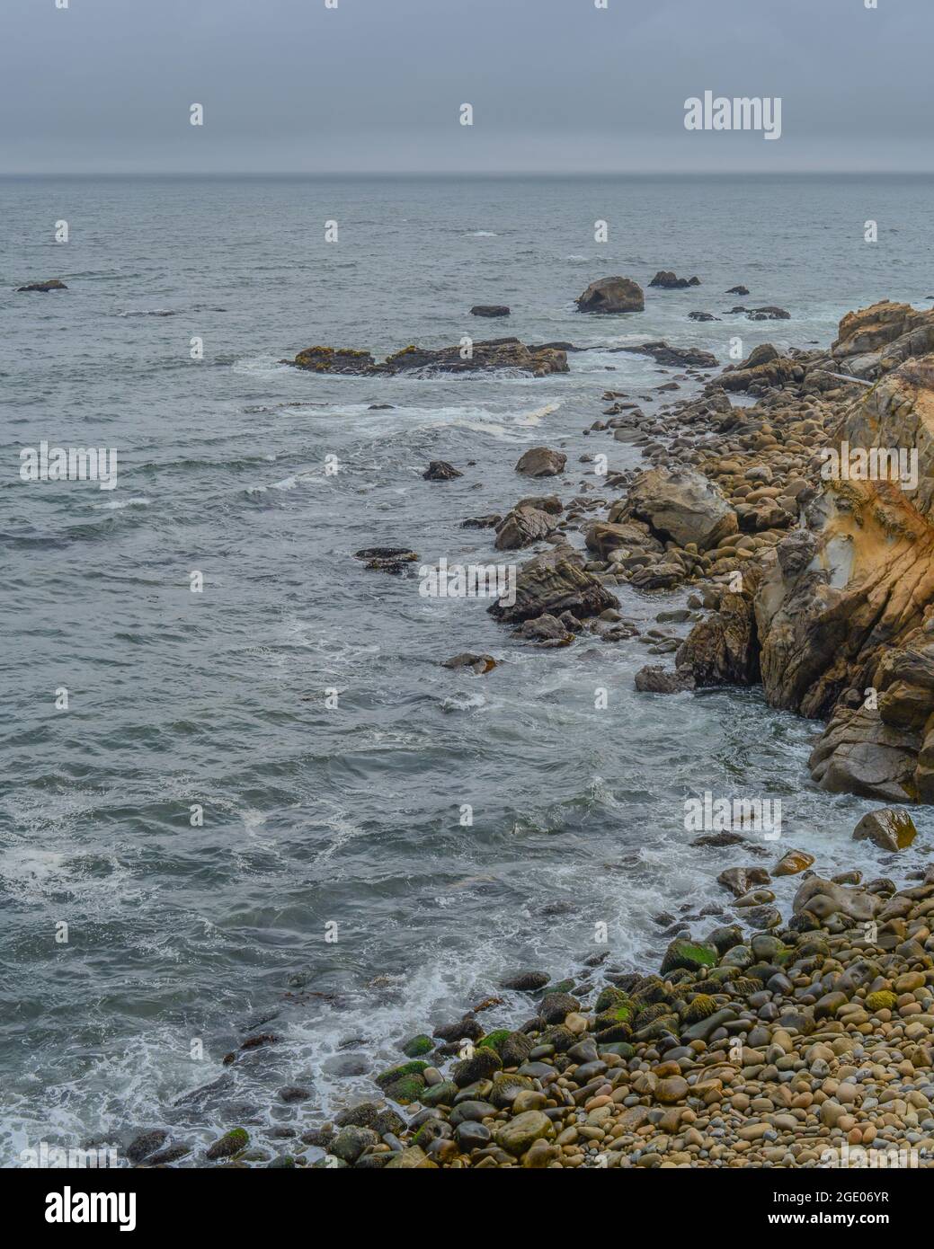 Fort Ross Historical State Park at the rocky coastline of Gerstle Cove ...