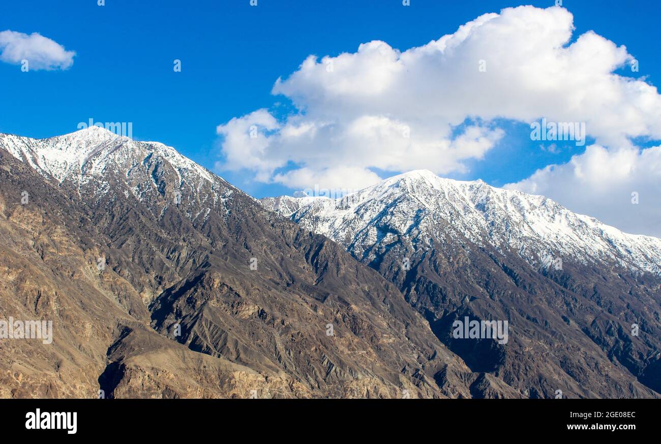 The Hunza mountainous valley in the autonomous Gilgit-Baltistan region ...
