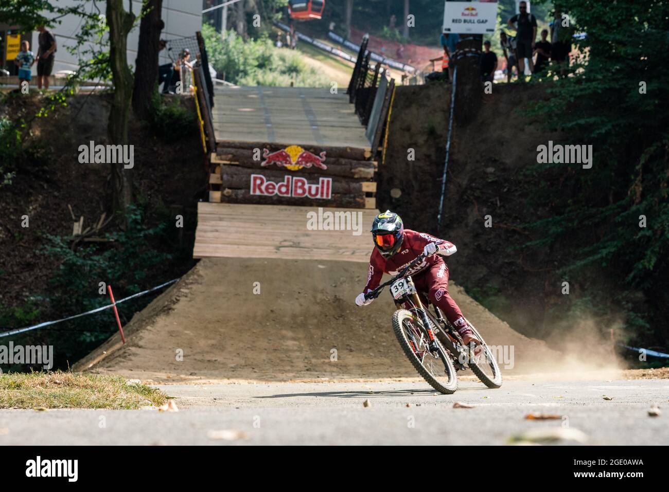 Luca SHAW of the USA during the 2021 Mountain Bike World Cup on August 15, 2021 in Maribor ...