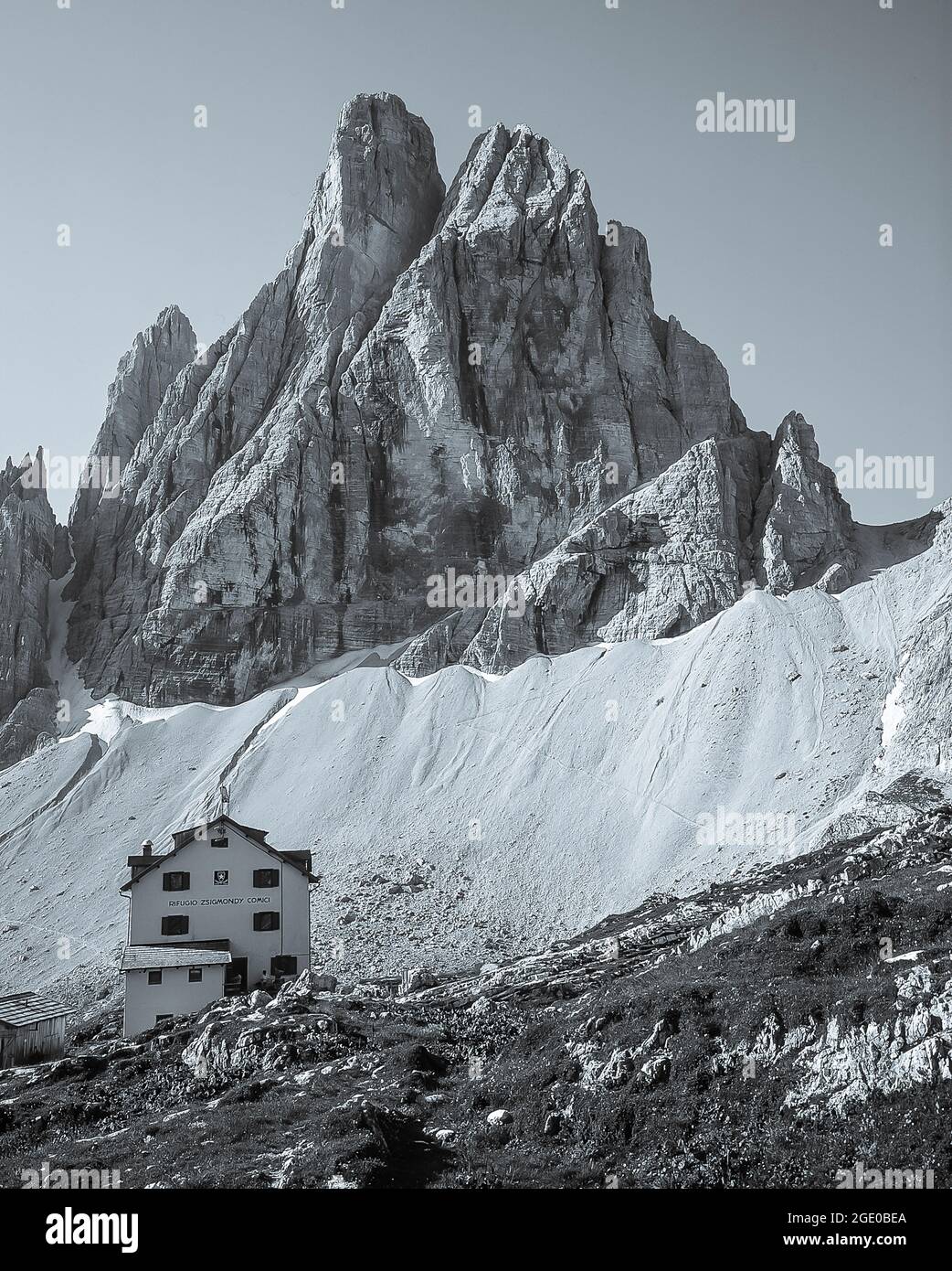 This is the Italian Alpine Club CAI owned Rifugio Comici-Zsigmondy ...