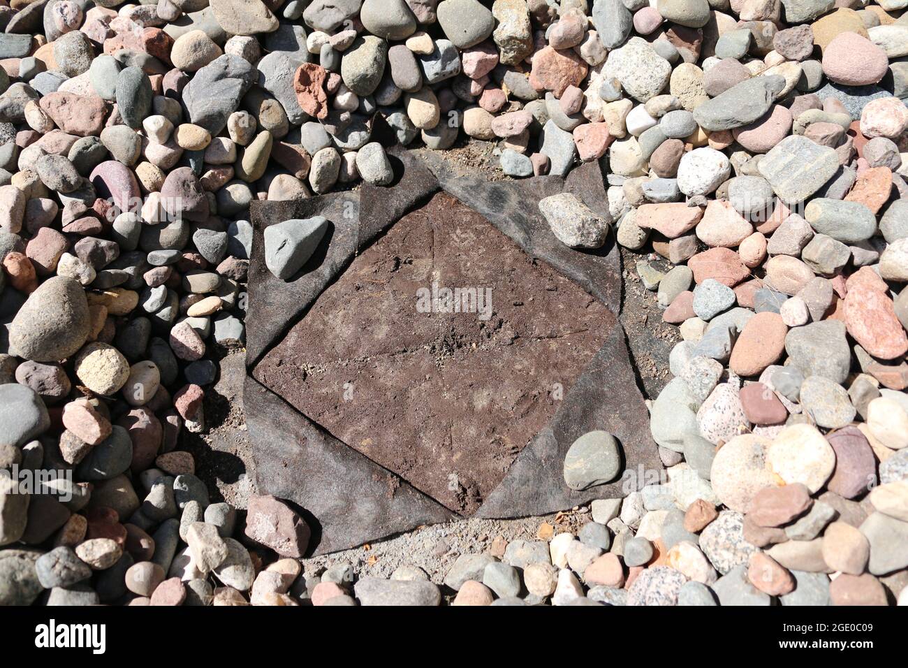 Garden tarp cut open Stock Photo - Alamy