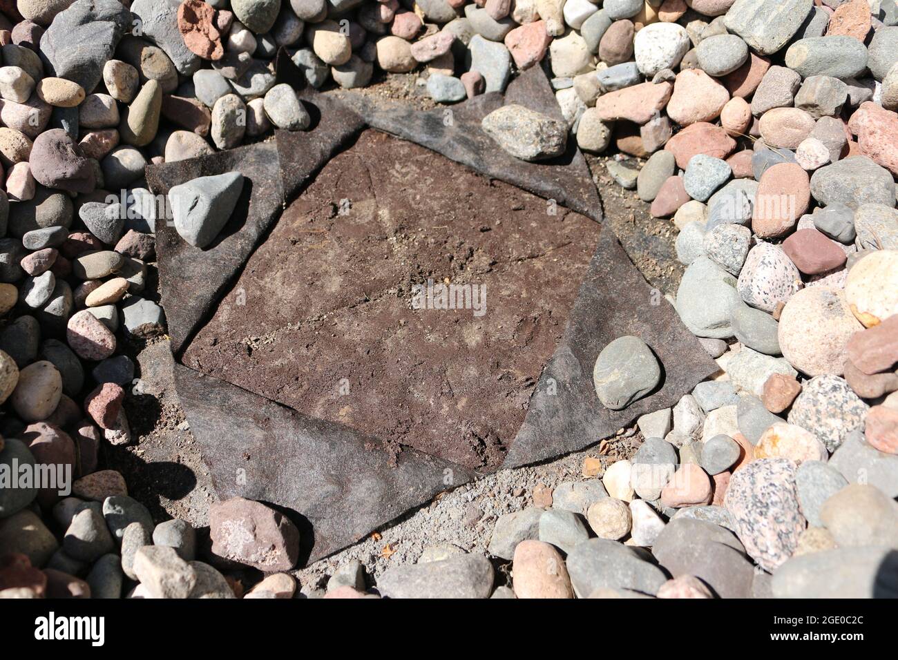 Garden tarp cut open Stock Photo - Alamy
