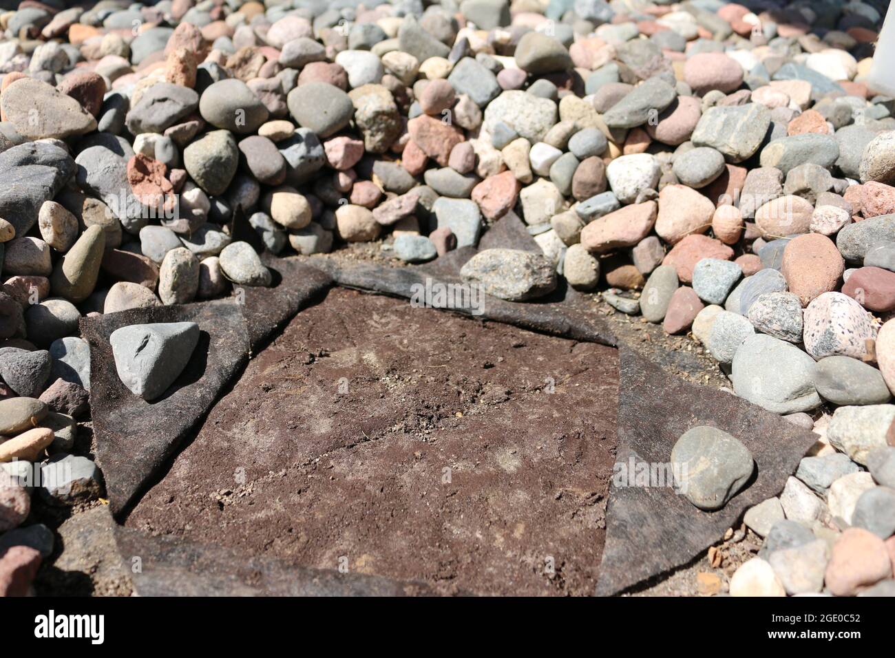 Garden tarp cut open Stock Photo - Alamy