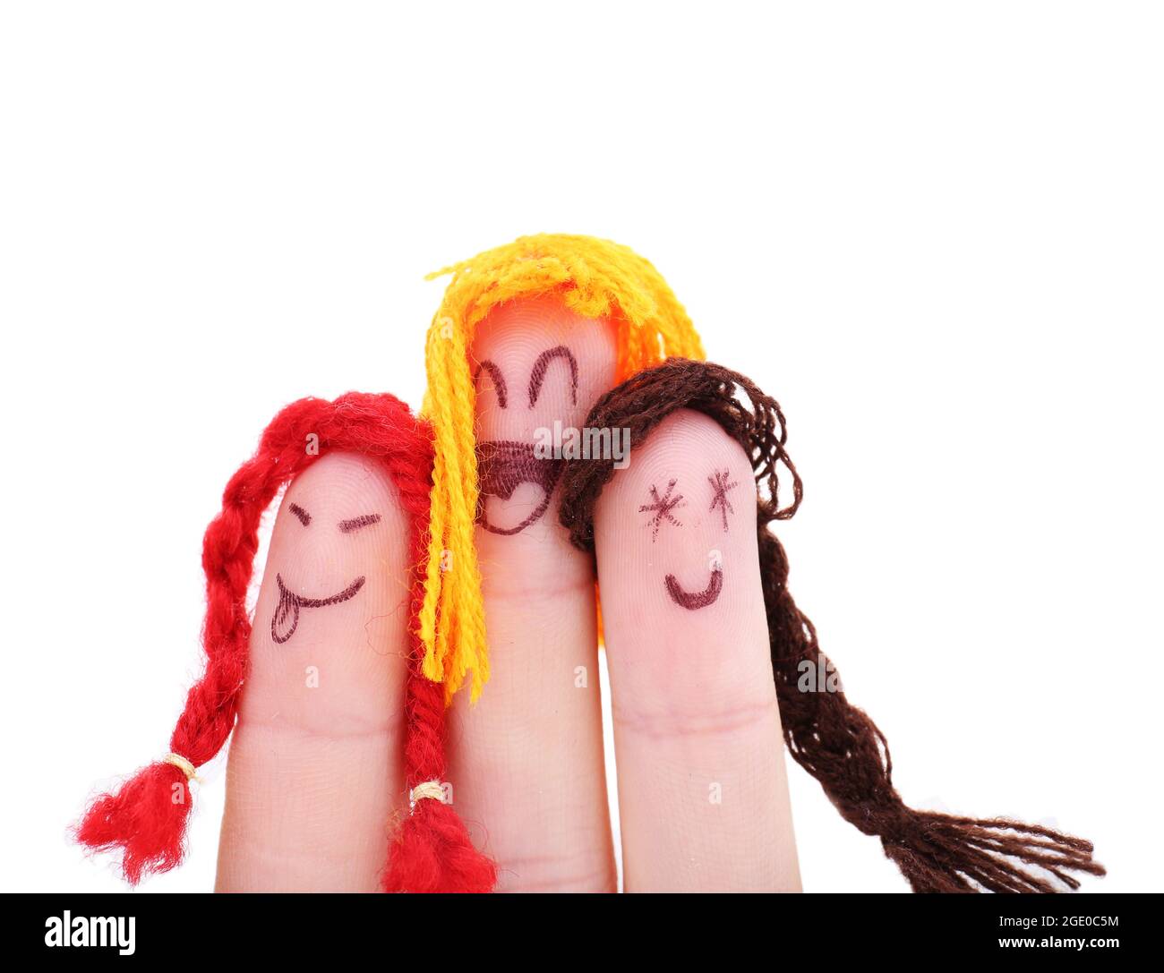 Emotional fingers isolated on white Stock Photo - Alamy