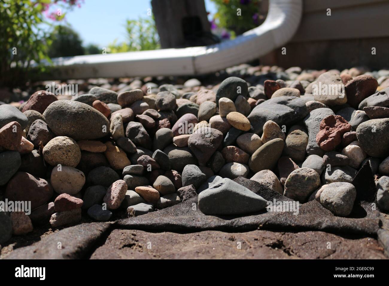 Garden tarp cut open Stock Photo - Alamy
