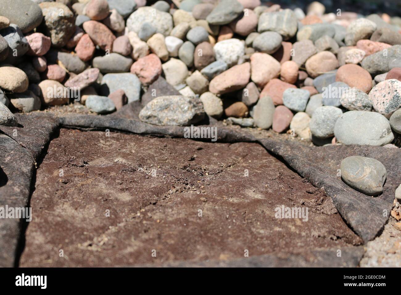 Garden tarp cut open Stock Photo - Alamy
