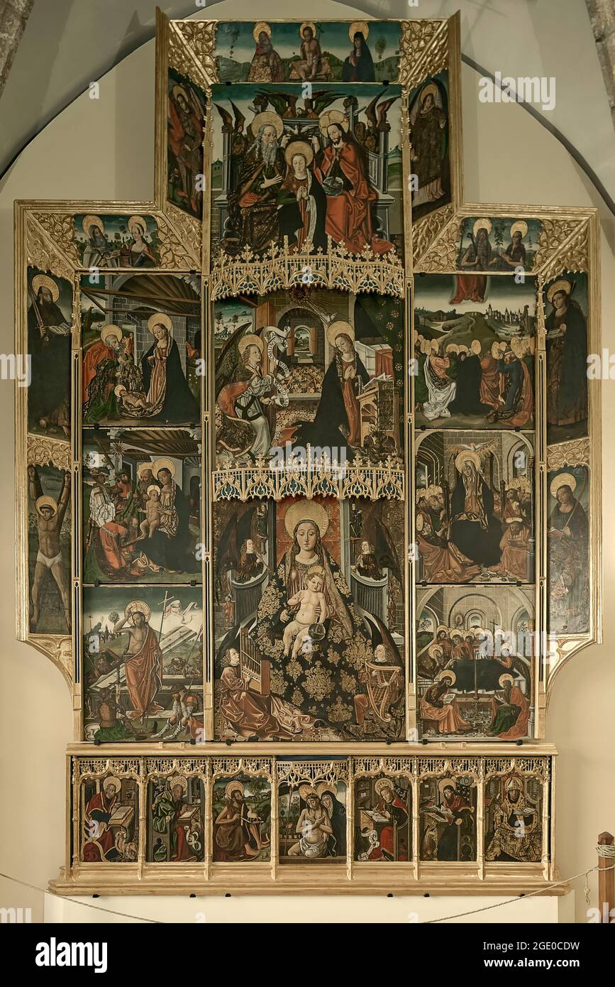 Altarpiece of the life of Maria in the Segorbe Cathedral museum ...